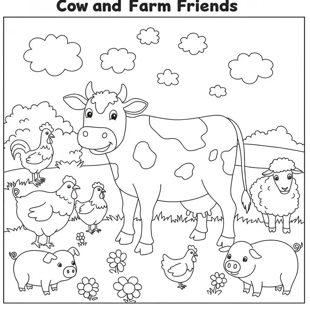 Fun and Printable Cow Coloring Pages for Preschoolers - Creative Color ...